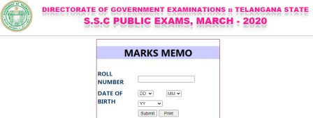 Telangana SSC Public Examinations March-2020 Marks Memo - Leading ...