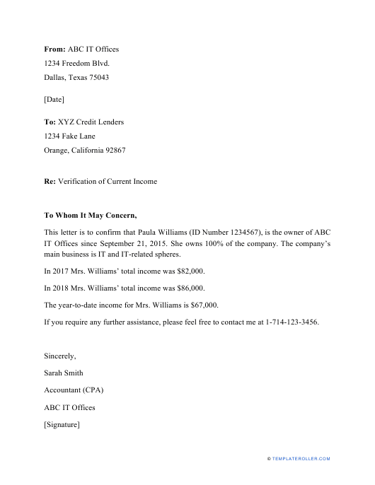 Cpa Letter For Self Employed Template ~ Resume Letter Cpa Letter For Self Employed Template ~ Resume Letter