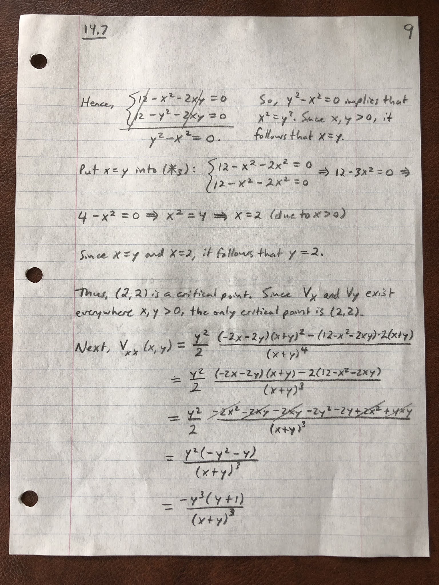 Professor Frank’s Math Blog: 14.7 Maximum and Minimum Values Notes