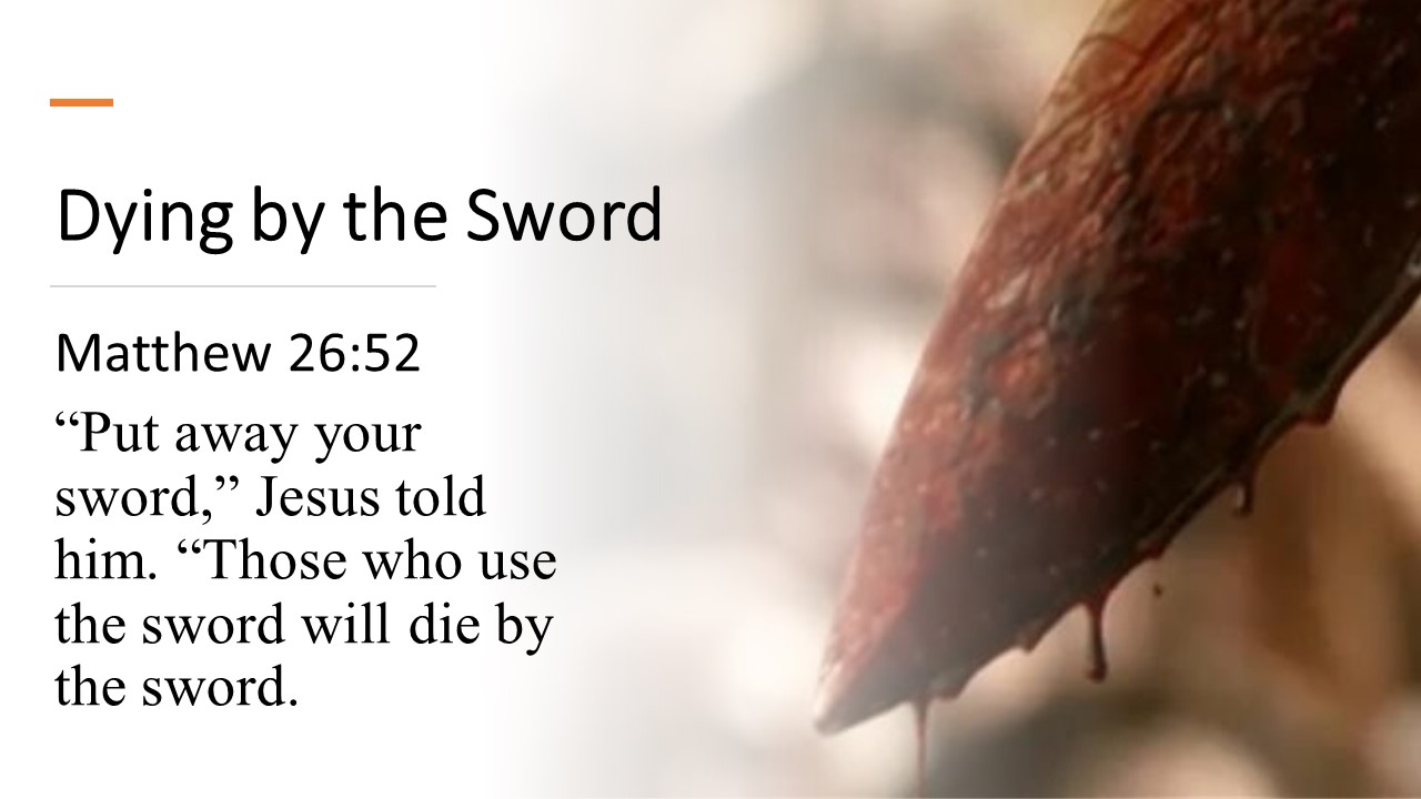 Pastor Chris' Blog: Put Away Your Sword