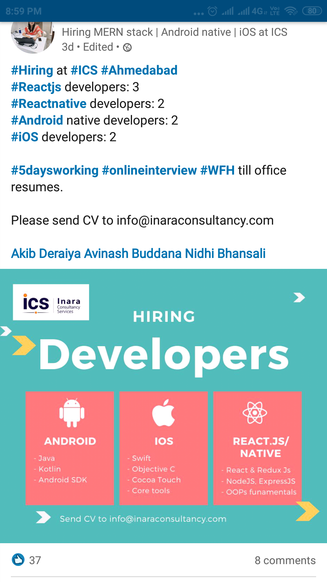 Recent Job Details for QA,WEB DEVELOPER,ANDROID,JAVA,PYTHON and PHP Web Developer