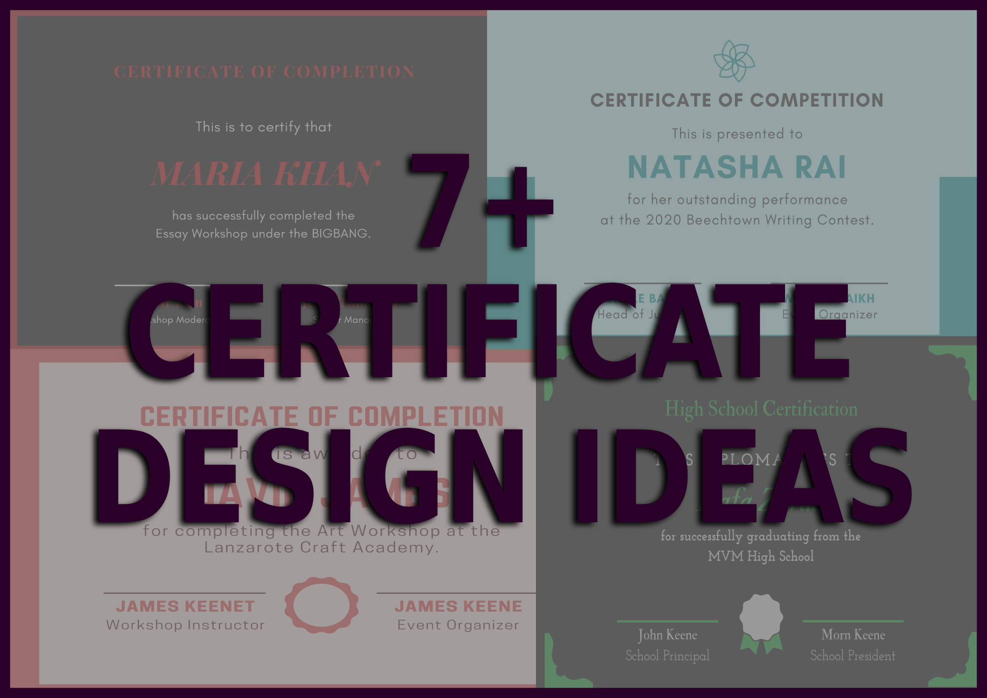 7+ Best Creative Certificate Design Ideas | best images | The Stark ...