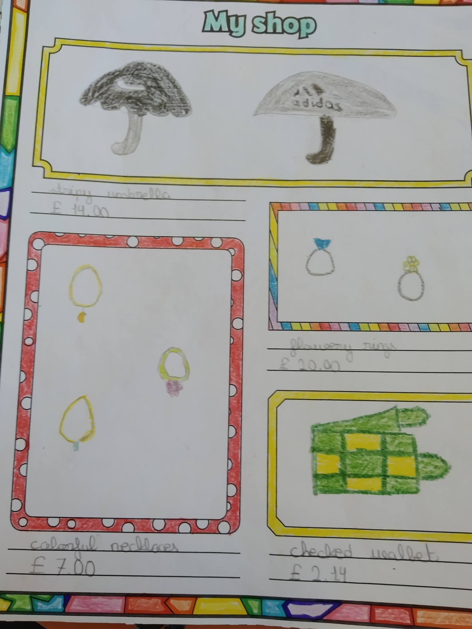 THE ENGLISH CLASS BLOG.: MY SHOP PROJECT
