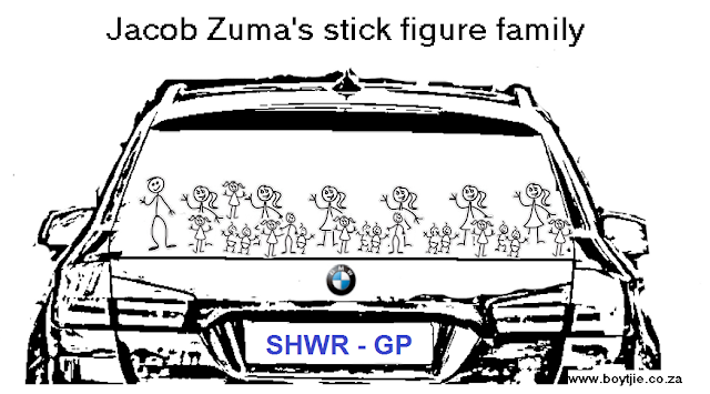 Jacob Zuma's stick figure family : r/southafrica