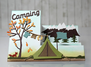 The Charmed Life: Stair Step Camping Scene Card