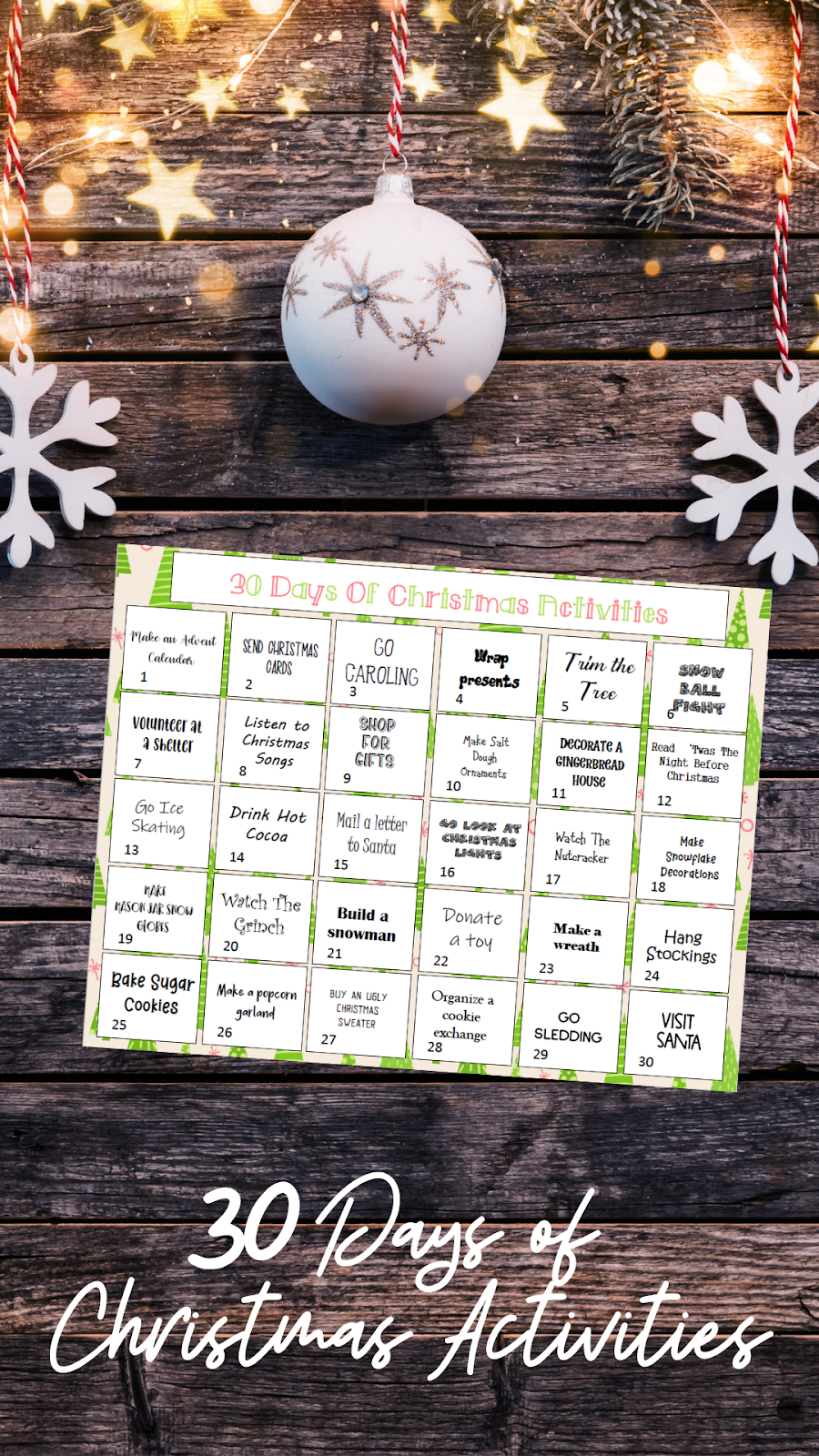 30 Days of Fun Christmas Activities Your Kids Will LOVE! {with FREE ...