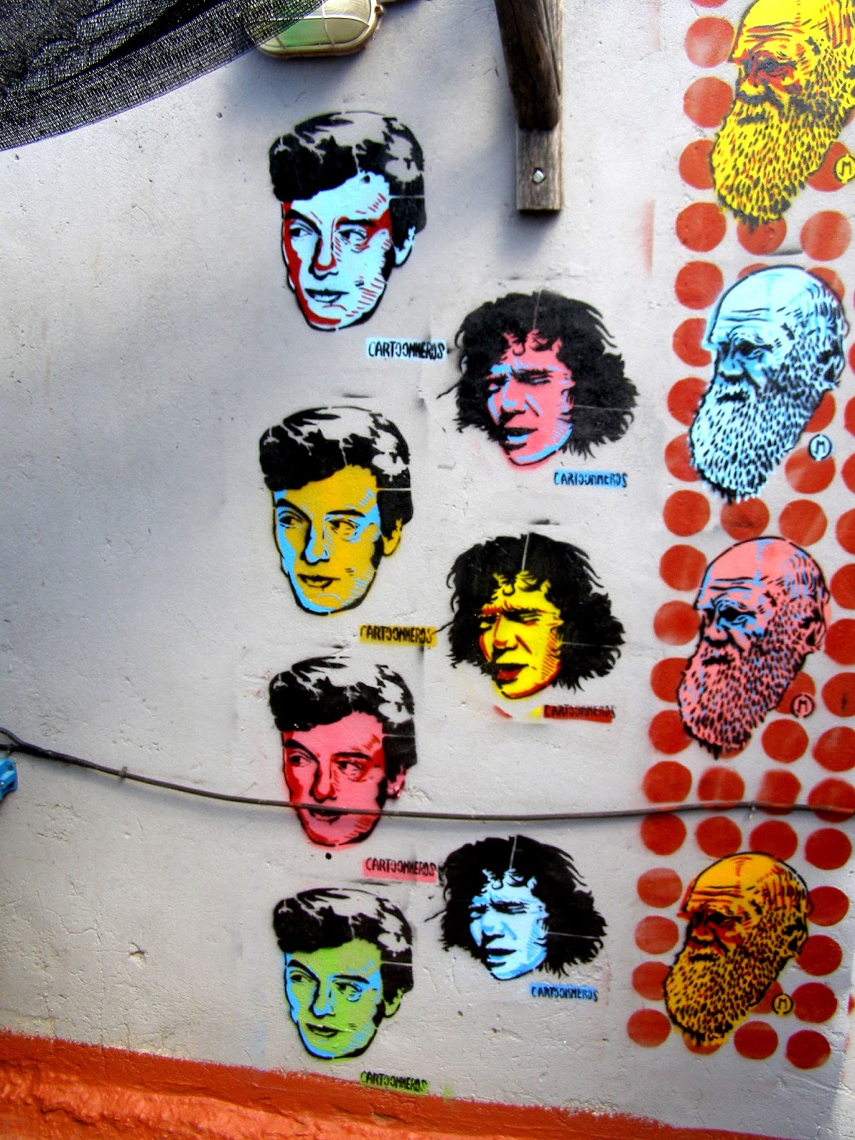 Cartoon Neros 50 Años De Rock Tanguito Y Moris Stencil De Nada