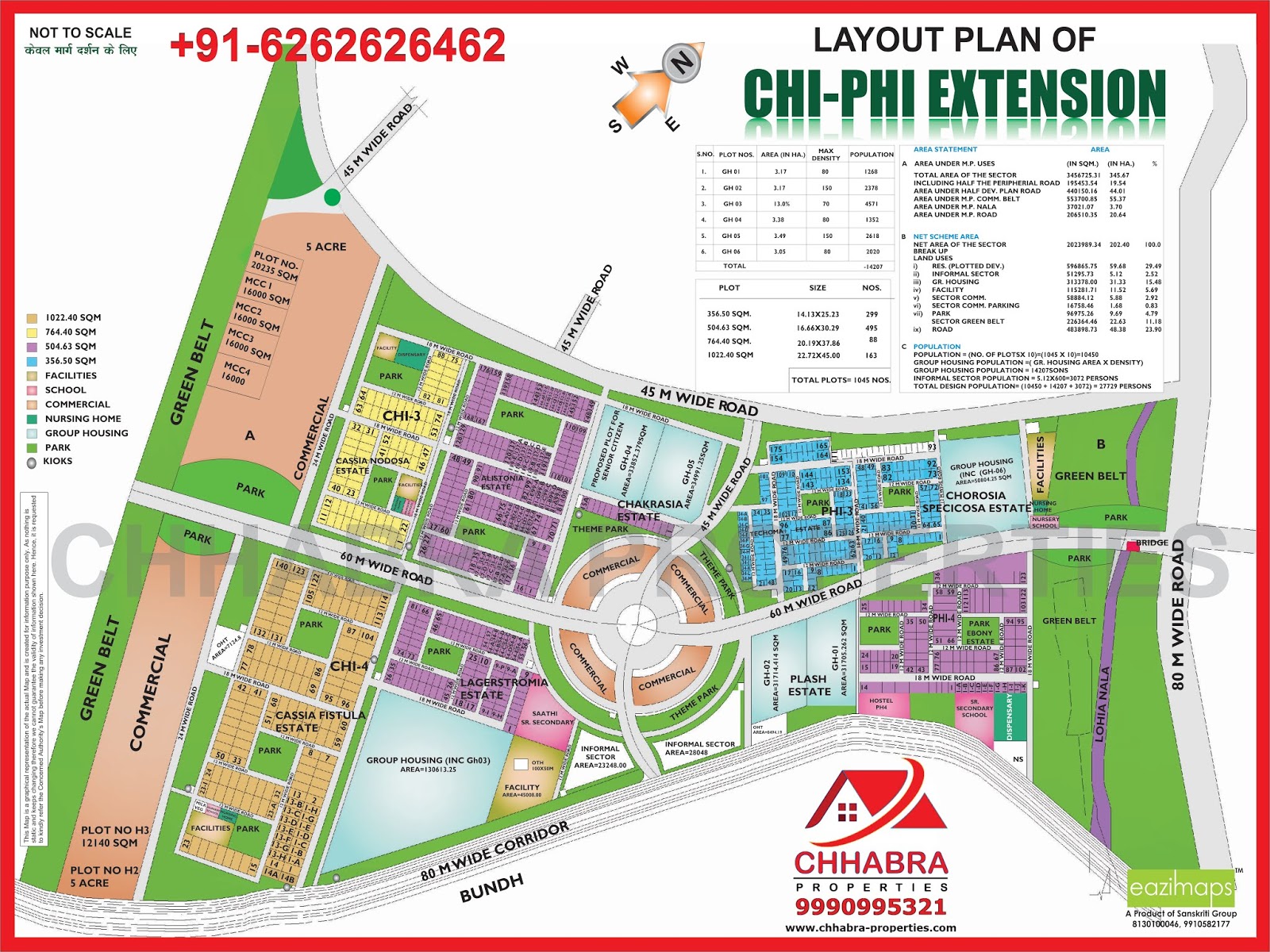 maps of greater noida: MAP OF CHI-PHI EXTN greater noida layout plan hd map