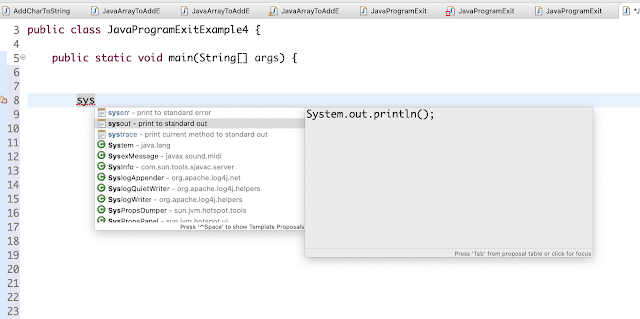 Eclipse System.out.println Shortcut for windows and mac os versions ...