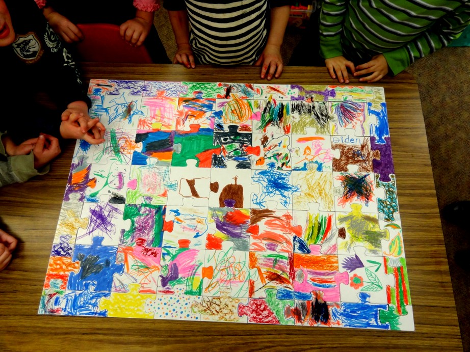 Louise's Daughter: Community Puzzle with Maya's PreSchool Class