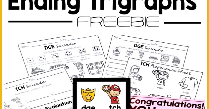 Ending Trigraph Freebie - Today in Second Grade