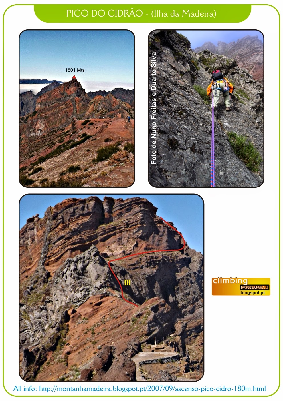 CLIMBING PORTUGAL: PICO DO CIDRÃO - ilha da Madeira