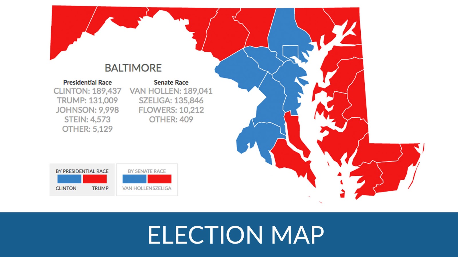 Salisbury News: Electoral Map for Election 2016 Per County FINAL