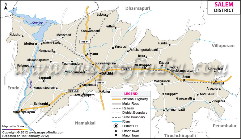 Salem District Information, Boundaries and History from Shankar IAS Academy