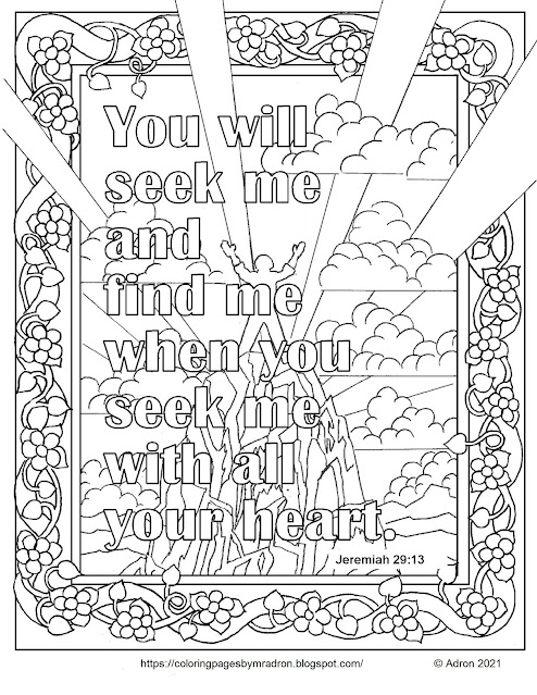 Jeremiah 29 13 Coloring Page Coloring Pages