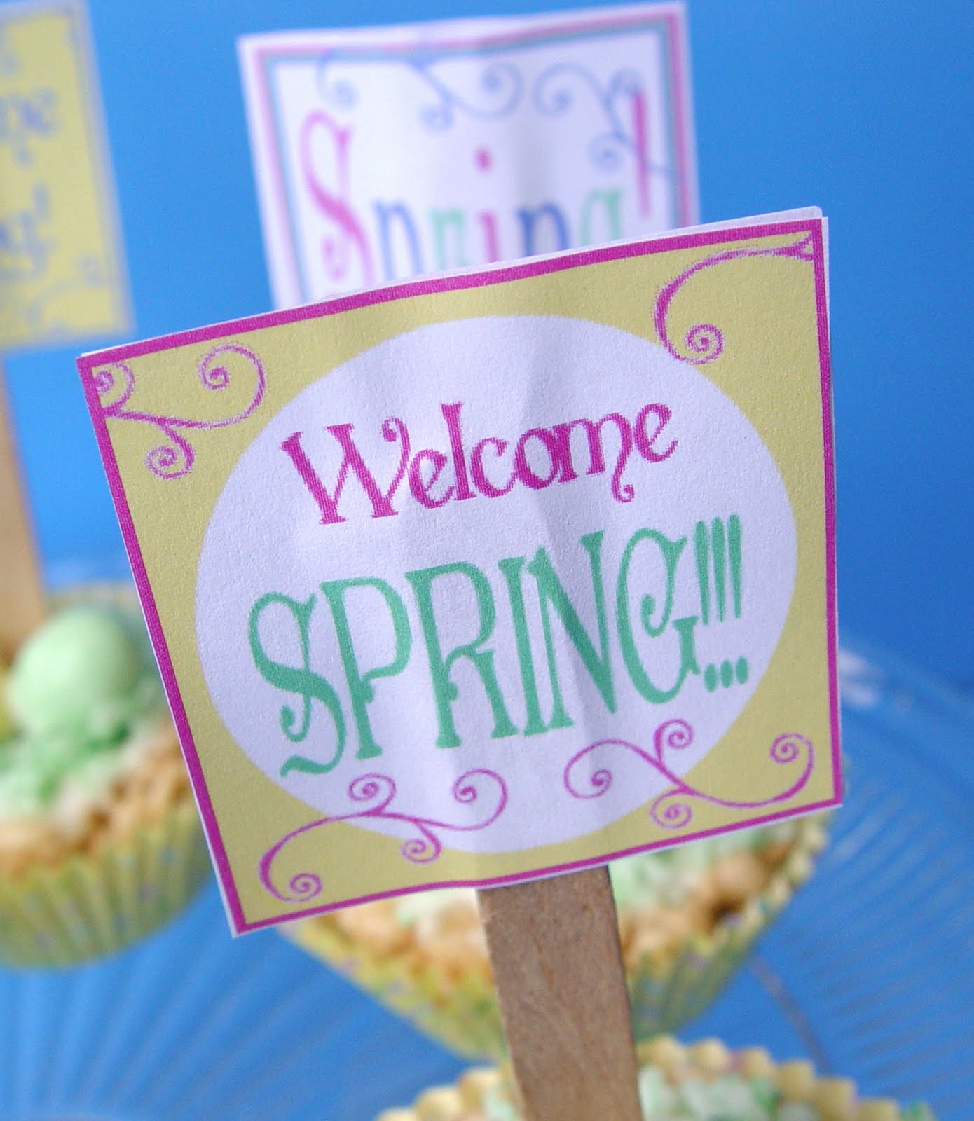 Rice Krispie Spring Treats with Printable Tags - Jamie Cooks It Up