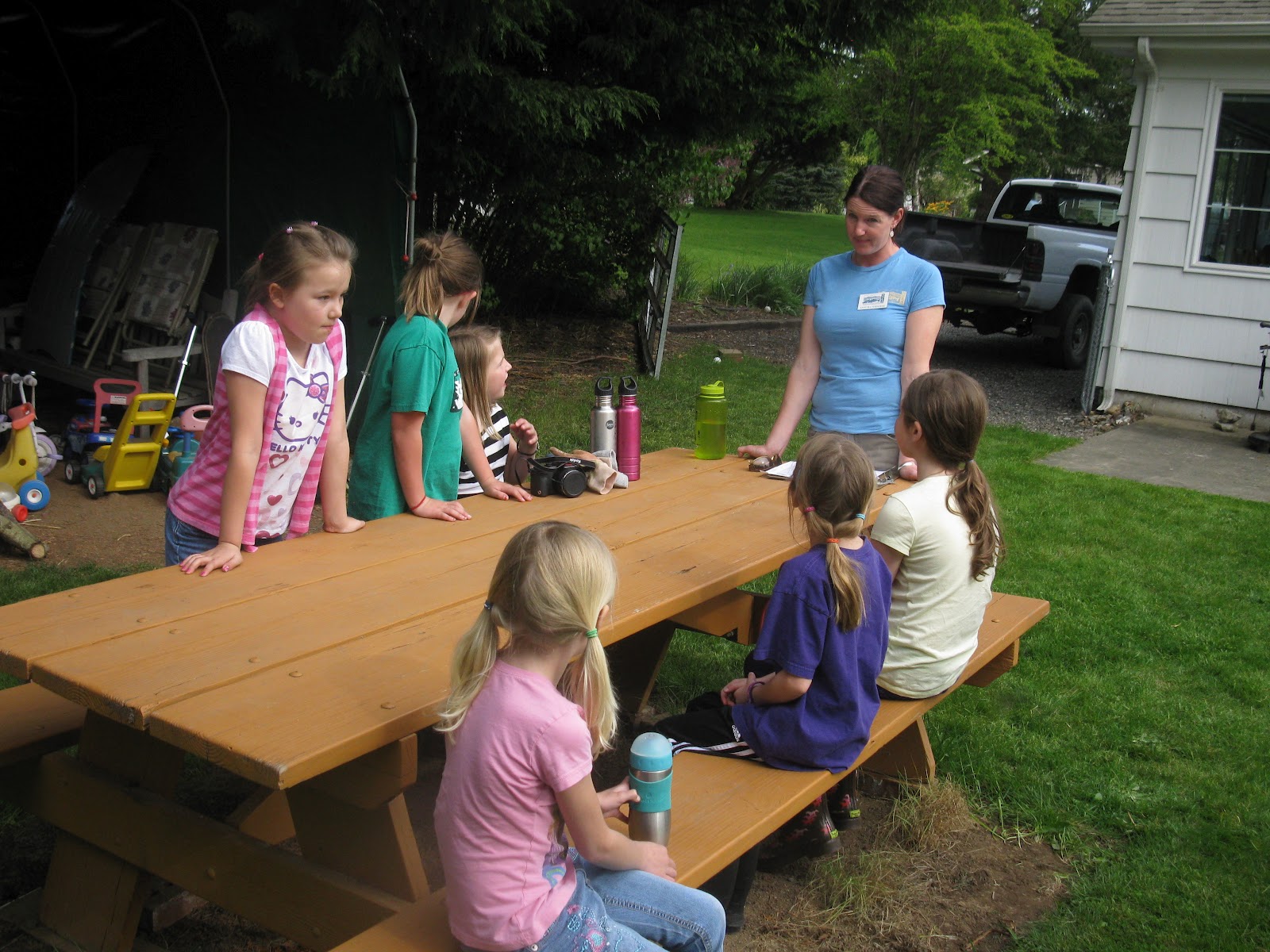 Avery and Annalise: Girl Scout Work Party