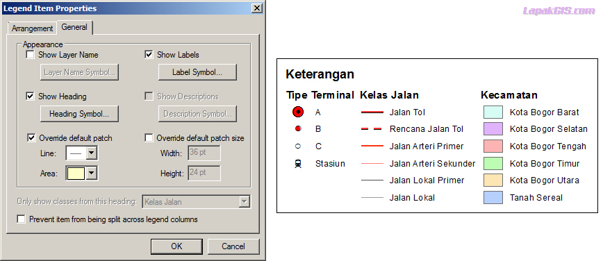 Pengaturan Pembuatan Legenda Peta pada ArcGIS - Lapak GIS