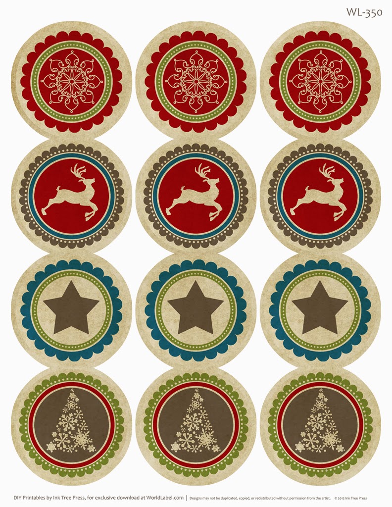 Christmas Free Printable Labels and Toppers. - Oh My Fiesta! in english