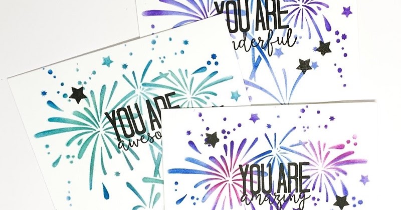 A Trio of fun Fireworks Cards | Embellish Craft Love