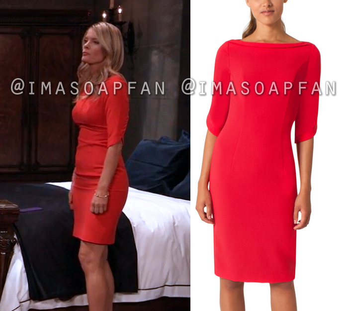 Nina Reeves's Red Sheath Dress with Petal Sleeves - General Hospital ...