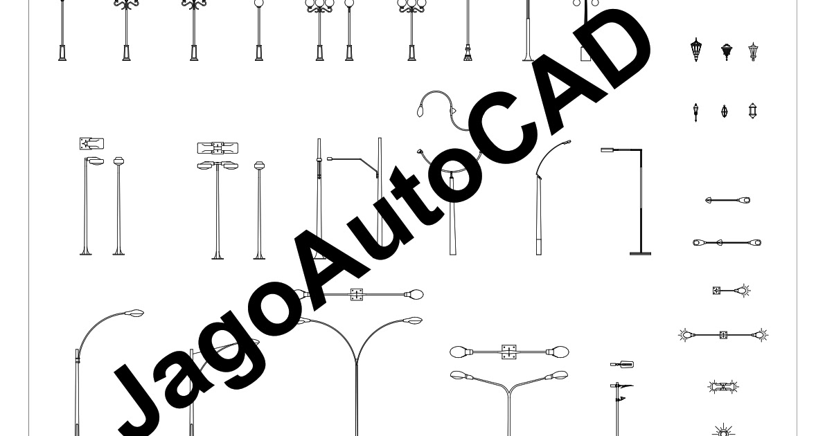 Street Lighting DWG Drawing AutoCAD Free