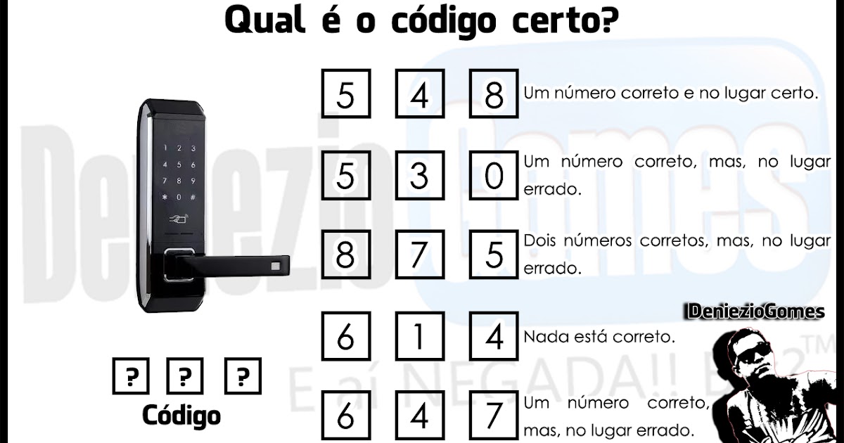 Qual é o código certo? ~ Deniezio Gomes