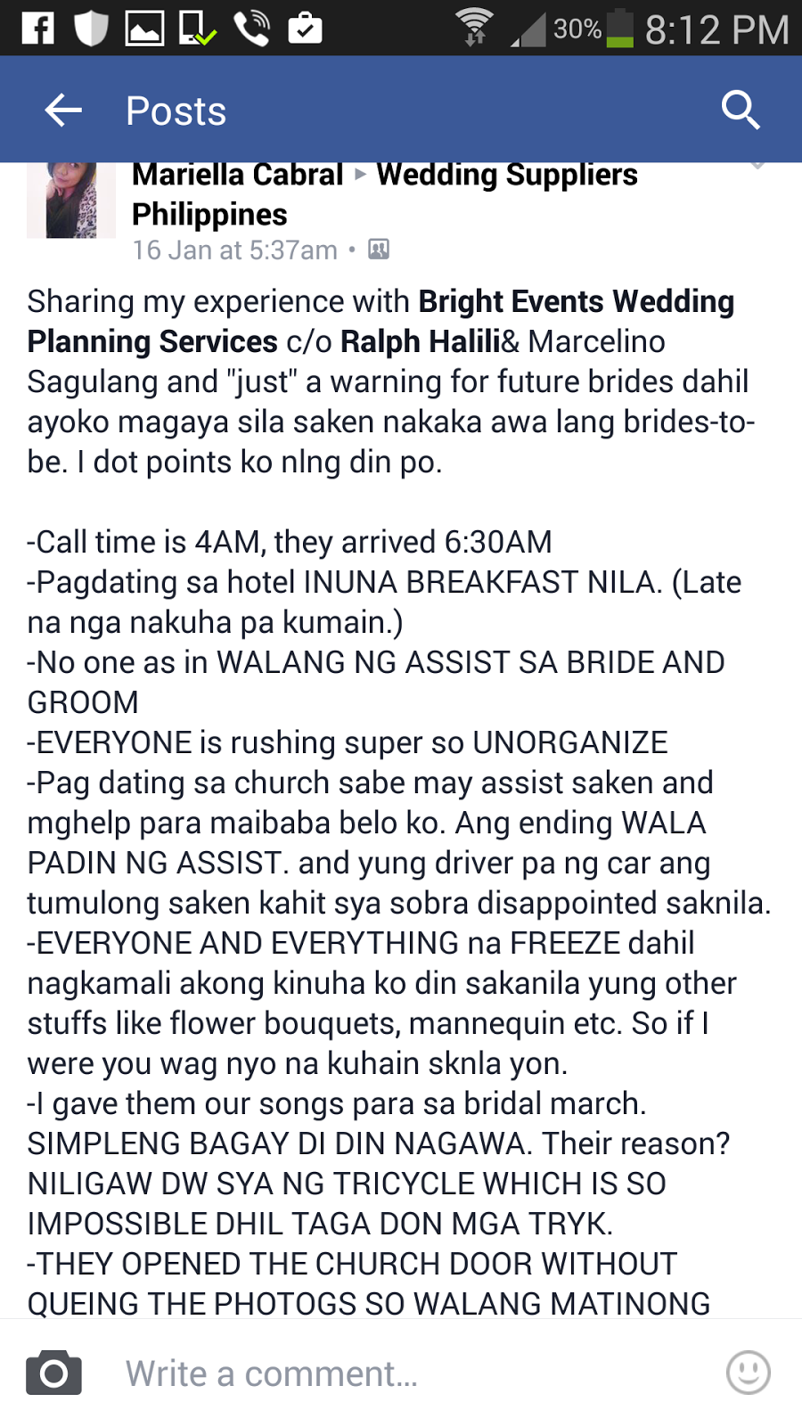 BRIGHT EVENTS WEDDING ORGANIZER REVIEW: BRIGHT EVENTS COORDINATOR REVIEW