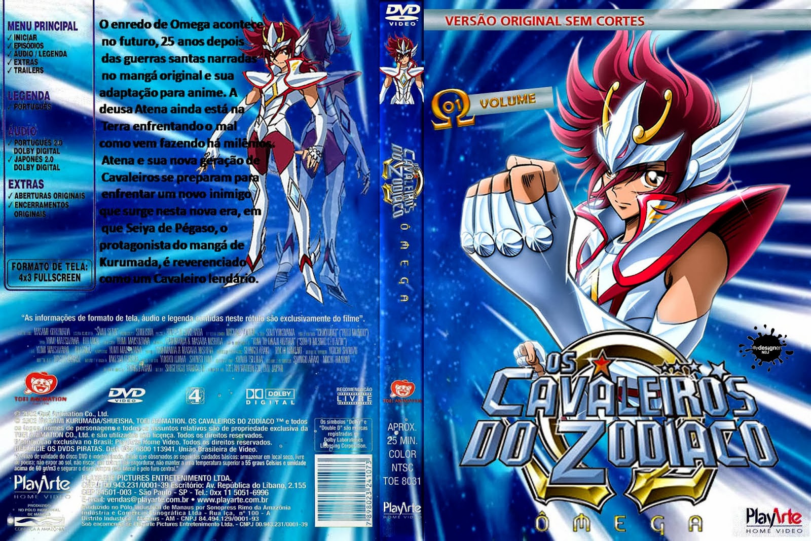 CAPAS DVD VIDEO JP: OS CAVALEIROS DO ZODIACO - OMEGA VOL.1