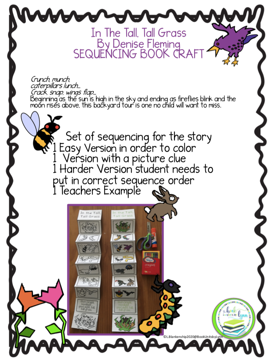 IN THE TALL, TALL GRASS SEQUENCING ~ Book Units by Lynn