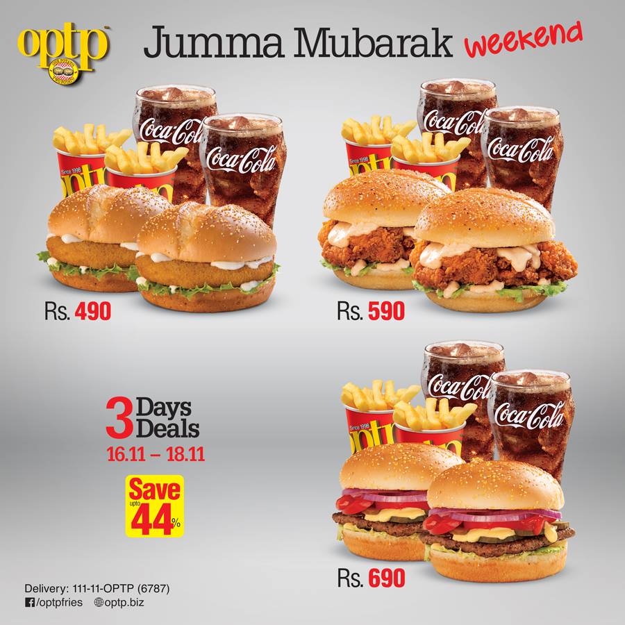 Optp : 3 Deals For 3 Days - From 16th November till 18th November 2018