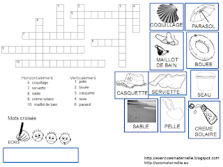 Maternelle: Jeux de lettres à la plage