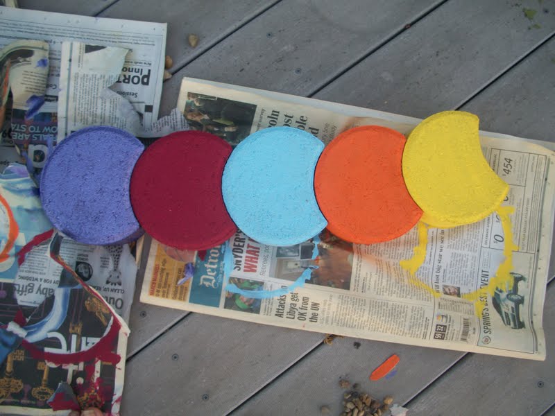 Pams Party & Practical Tips: Painted Garden Pavers