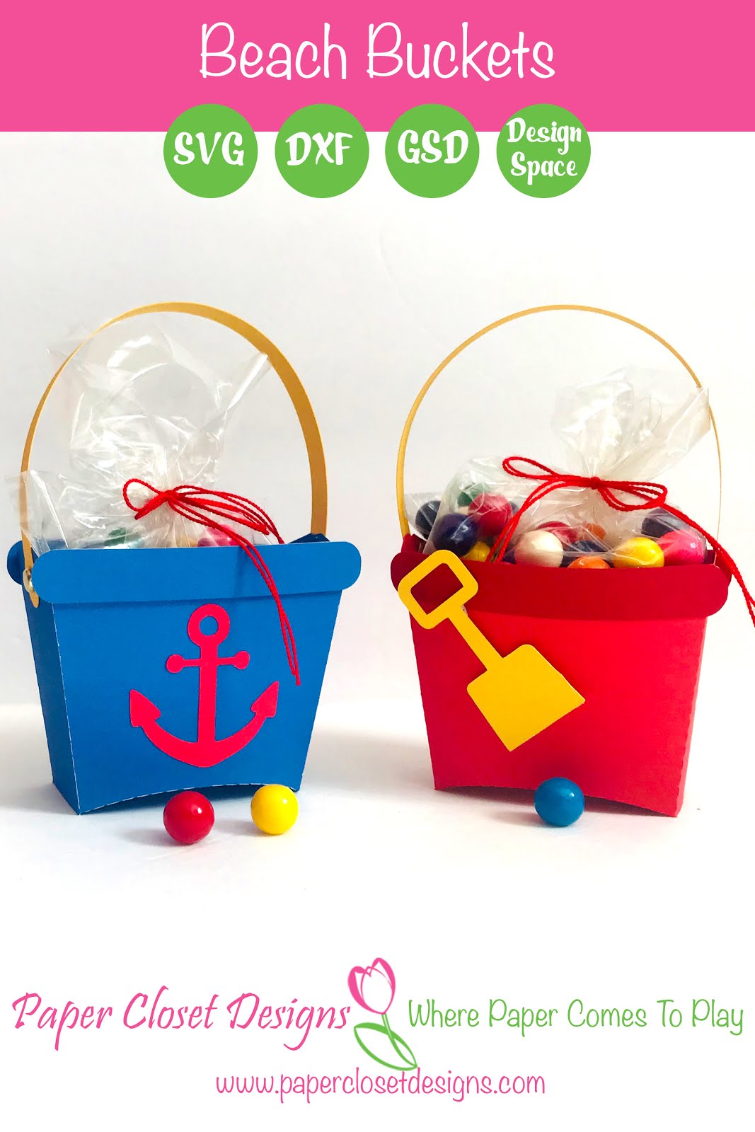 Beach Buckets - Paper Closet Designs