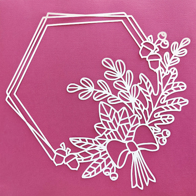 Hexagon Wreath Layout by Jennifer Rambert | Paige Taylor Evans