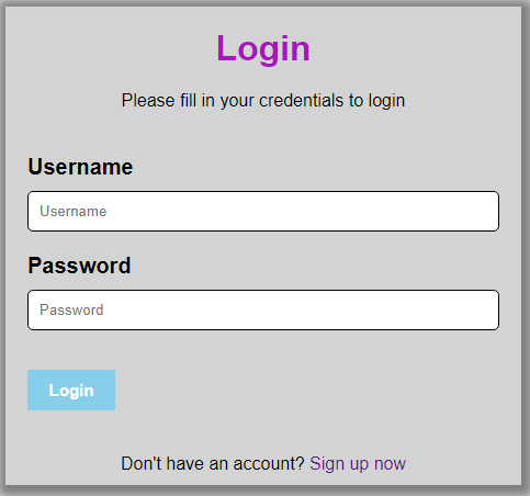 Build login system using PHP and MySQL. Also show landing page after ...