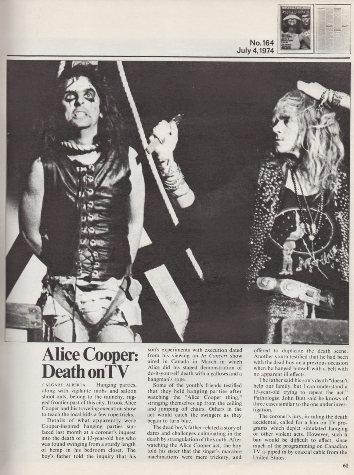 EvenSpot Speaks: 1975, Alice Cooper, Rolling Stone Scrapbook, (Pt 5 of 5)