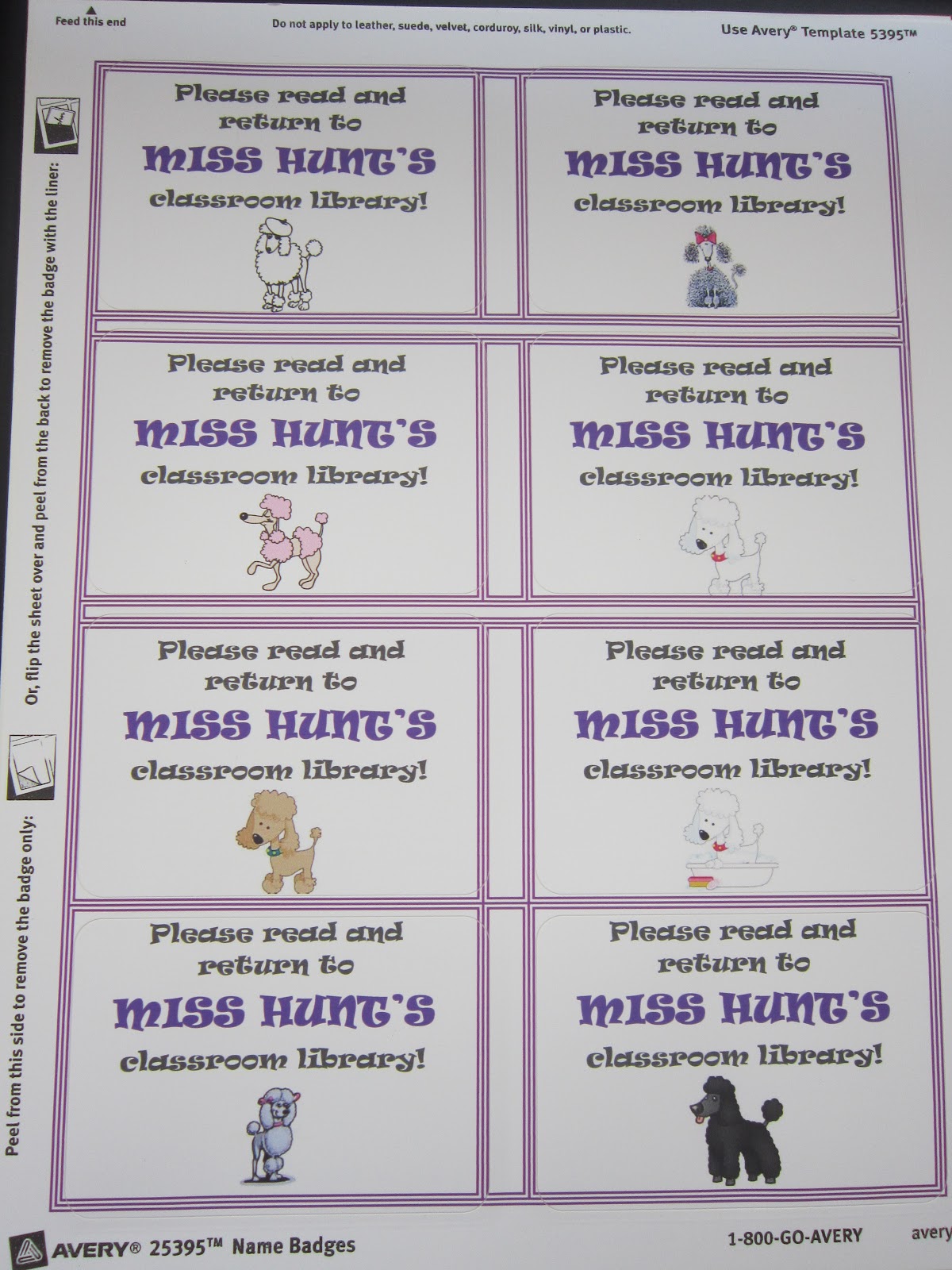 Teach From The Heart: Classroom Library Book Labels