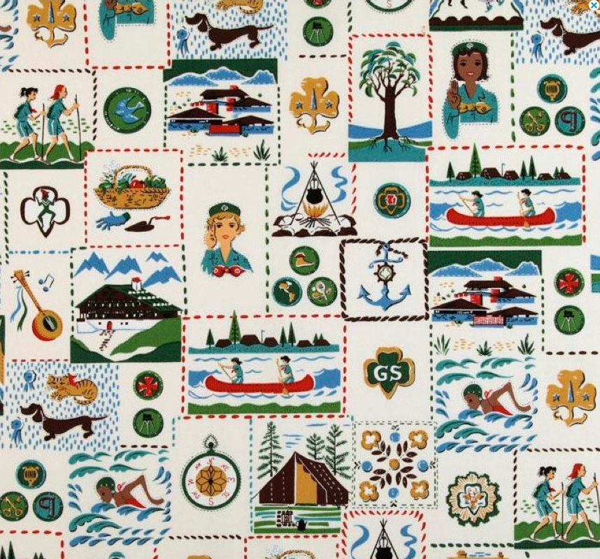 Sentimental Baby: Vintage 1959 Girl Scout Fabric vs. 2010 Robert ...