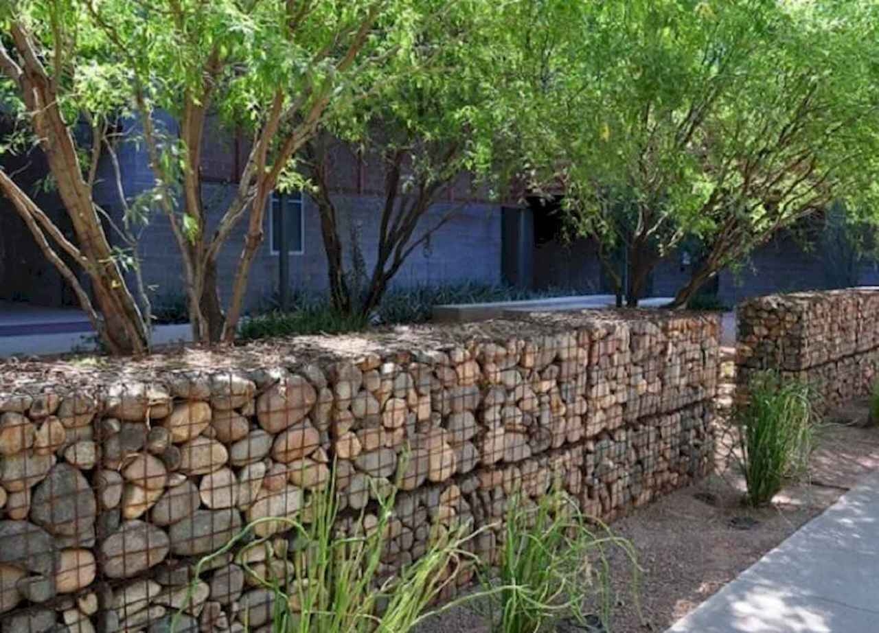 40+ Fantastic Gabion Fence Design for Your Home And Garden Ideas | ARA HOME