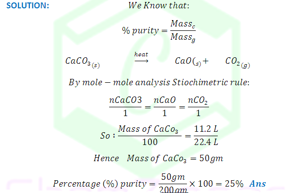 Welcome to Chem Zipper.com......: PERCENTAGE(%) PURITY OF GIVEN SAMPLES: