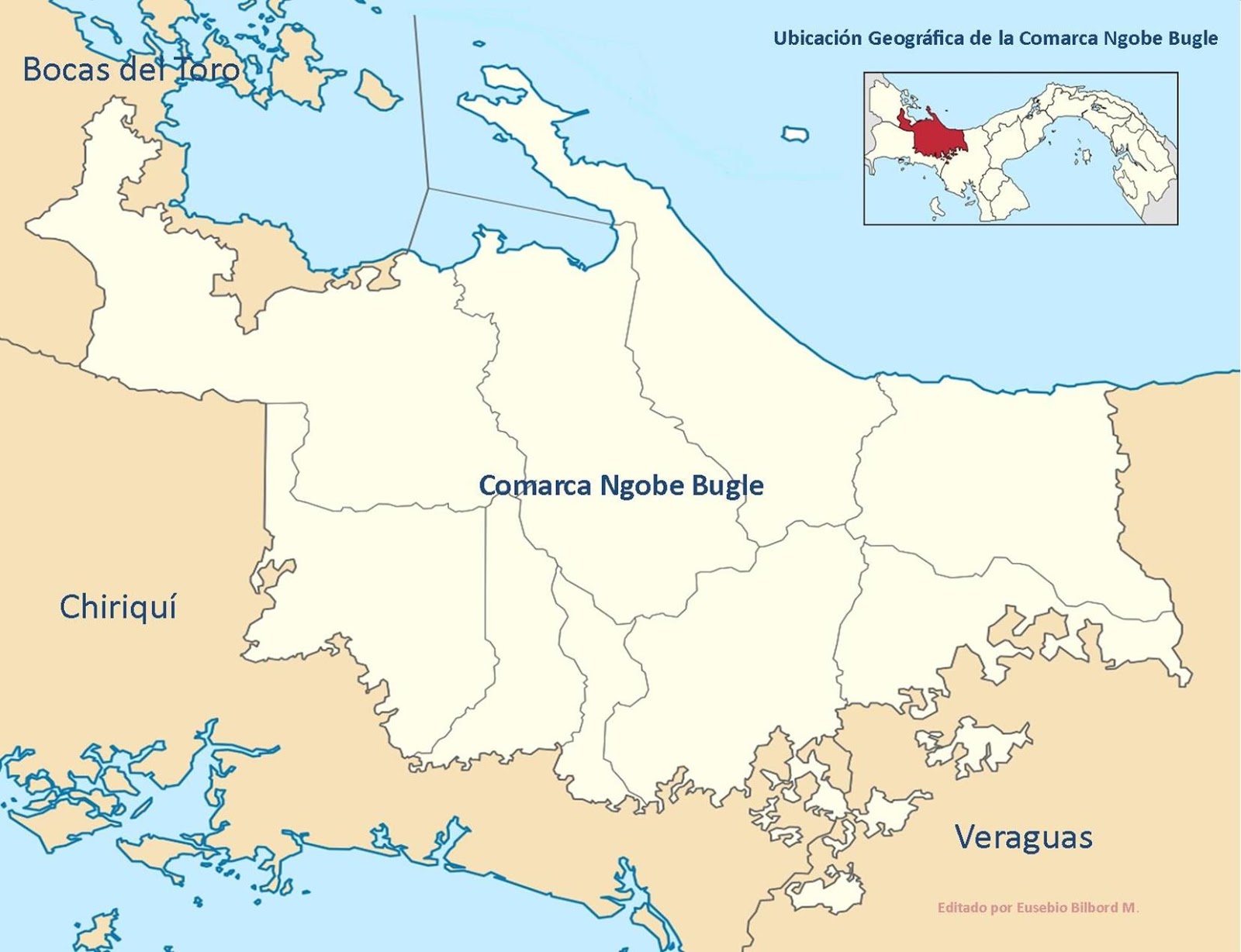 EUSEBIO BILBORD MUTARI: Mapa de la Comarca Ngobe Bugle