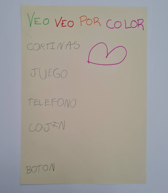 Entreteni2: Lectoescritura: Veo veo, por color
