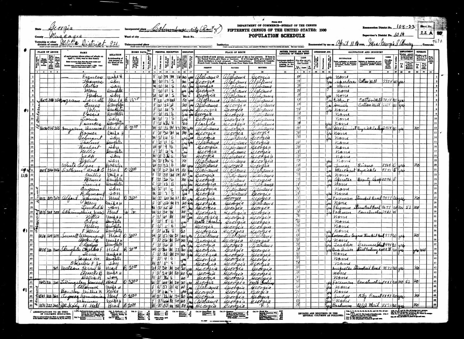 Tracing the Ezekiel Slaughter Family: George W. Slaughter - 1890-1949