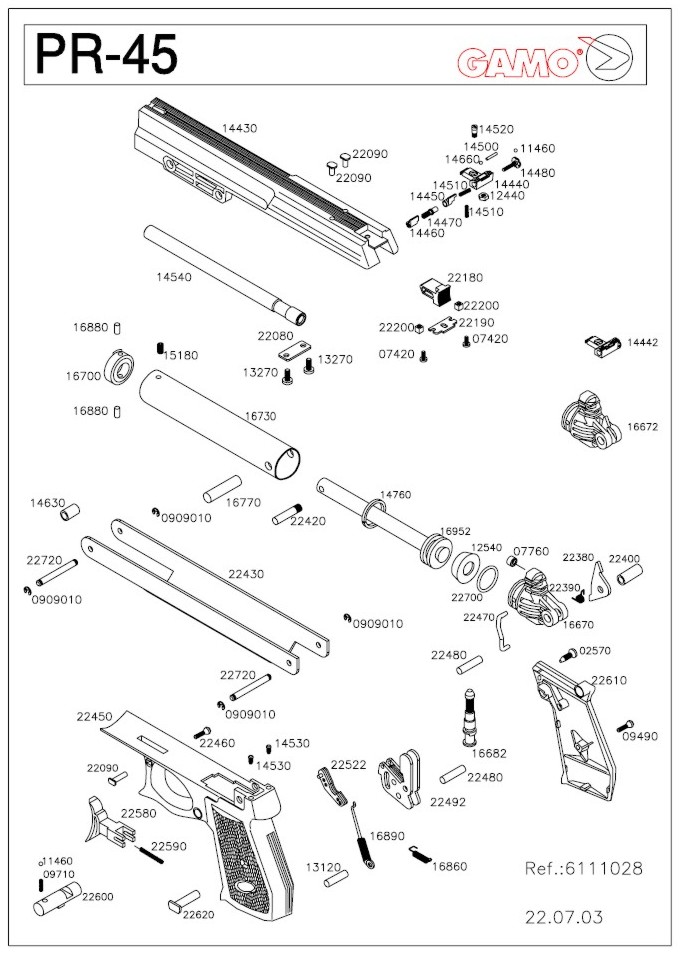 Airgun Shot: Vistas Explodidas de vários modelos de armas de pressão!