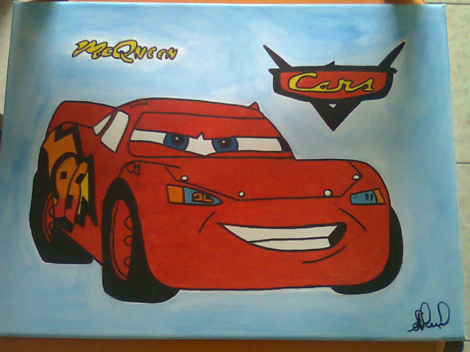 A arte e o gosto pela pintura.: Faisca mcqueen