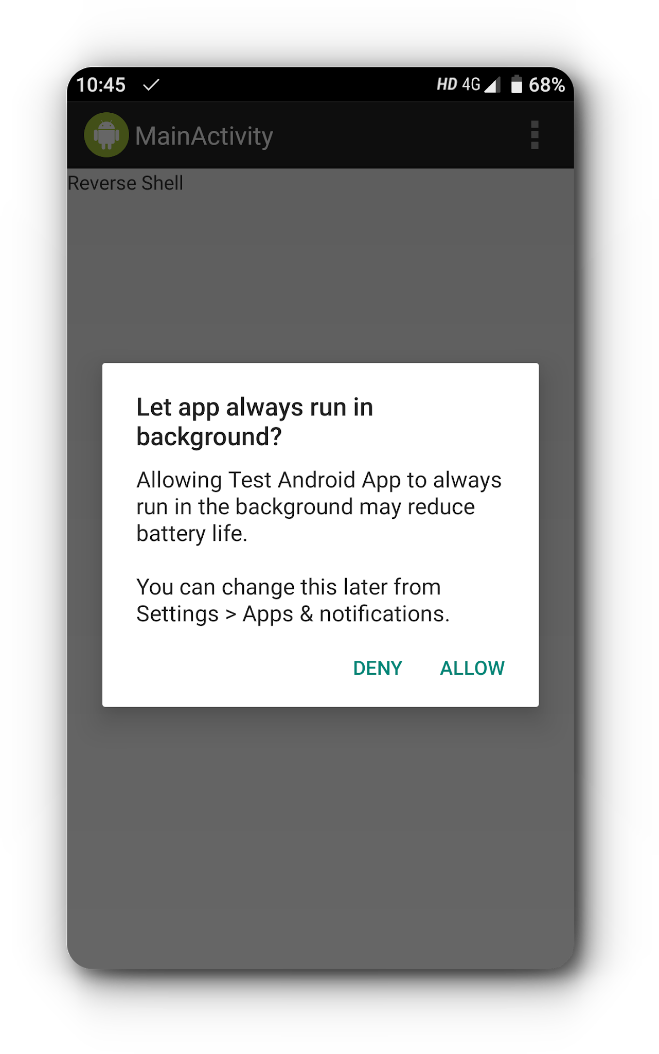 Always run App in background Programmatically- AIDE
