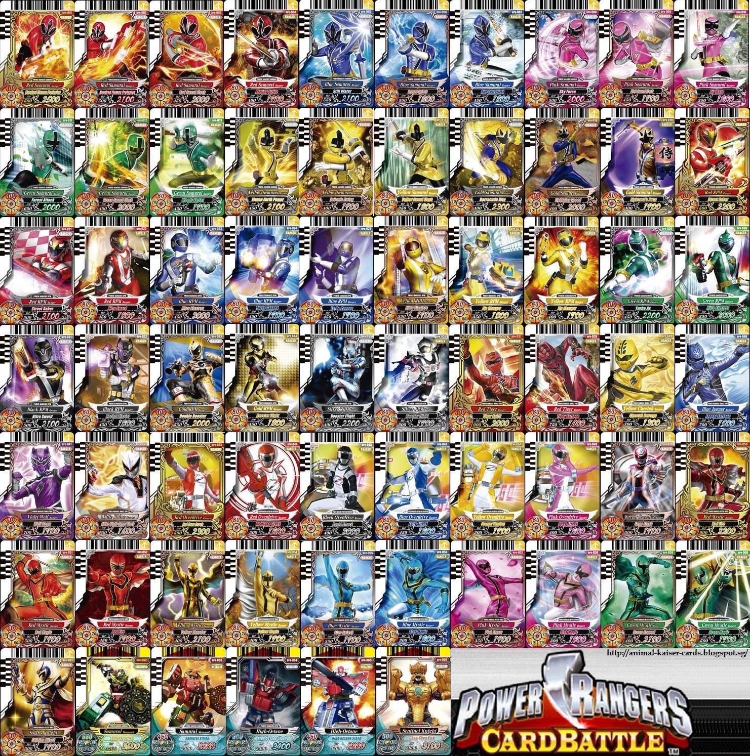 ANIMAL KAISER AND OTHER CARD GAMES: POWER RANGERS CARD BATTLE SERIES 1