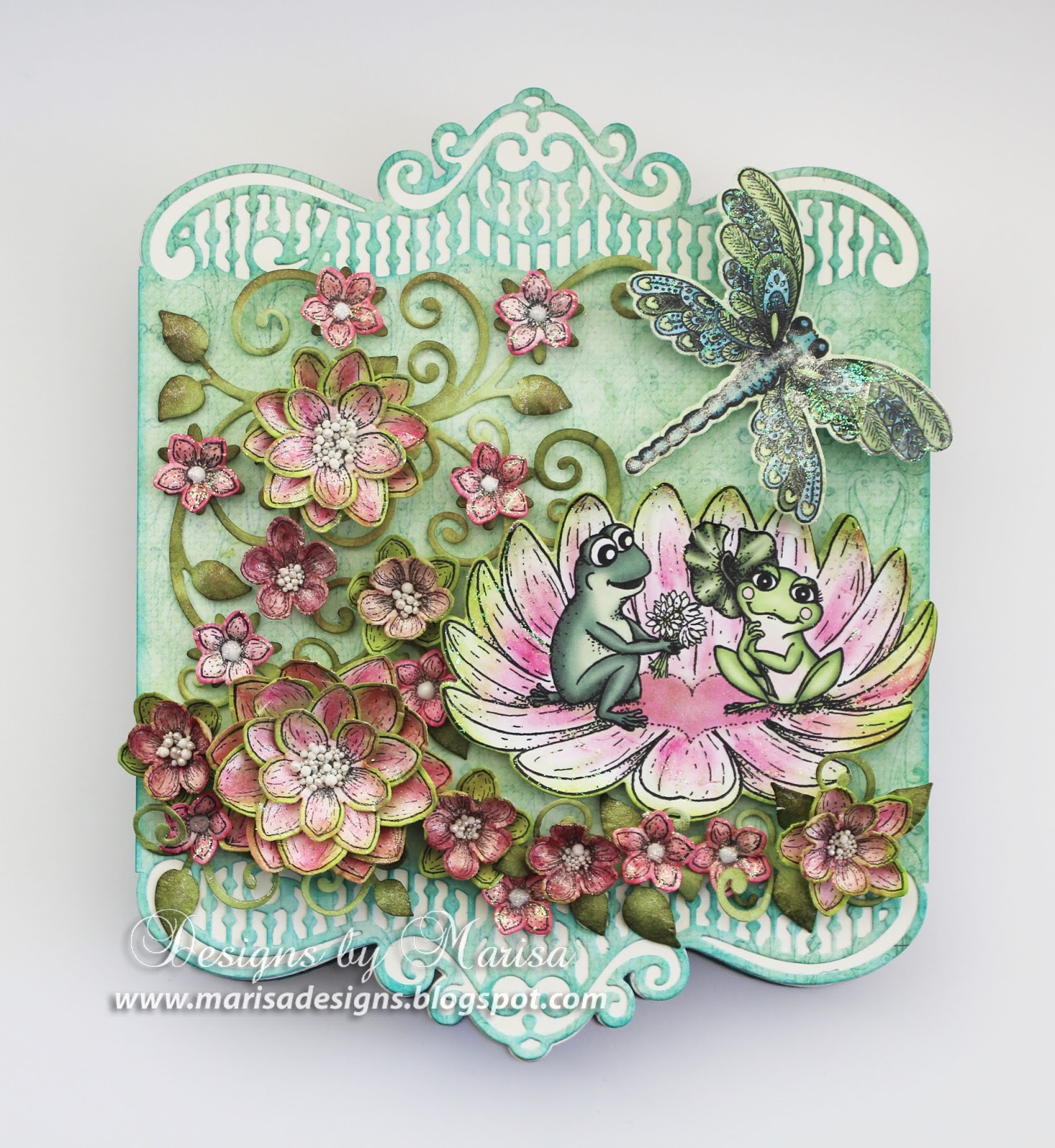 Designs by Marisa: Heartfelt Creations - Winking Frog Collection Easel Card