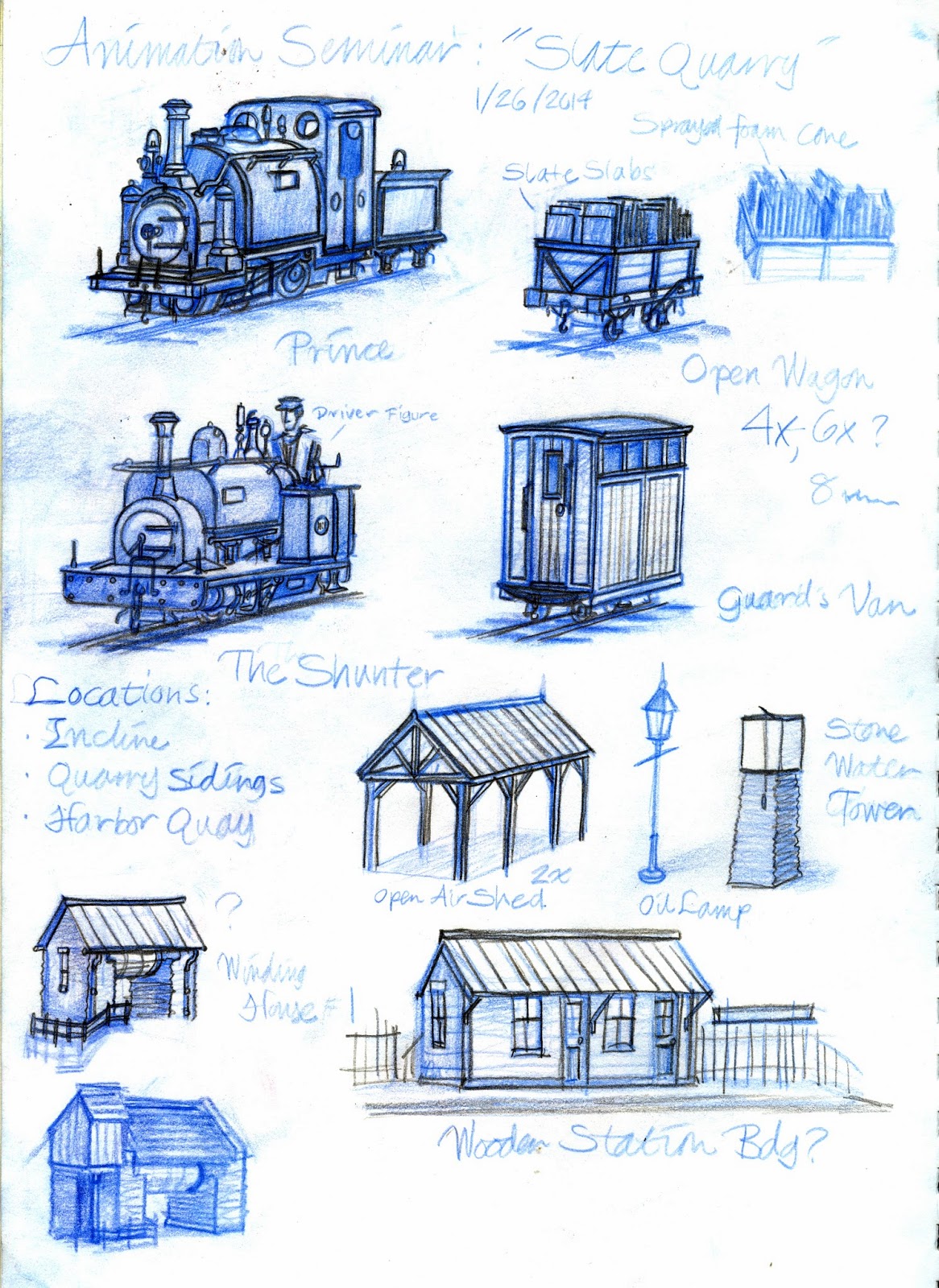 SodorModelRailroading: "Slate Quarry:" Concept Drawings